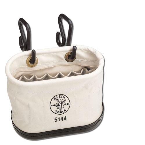KLEIN TOOLS | 15-Pocket Oval, Aerial Canvas Bucket w/Hooks | #5144 ...
