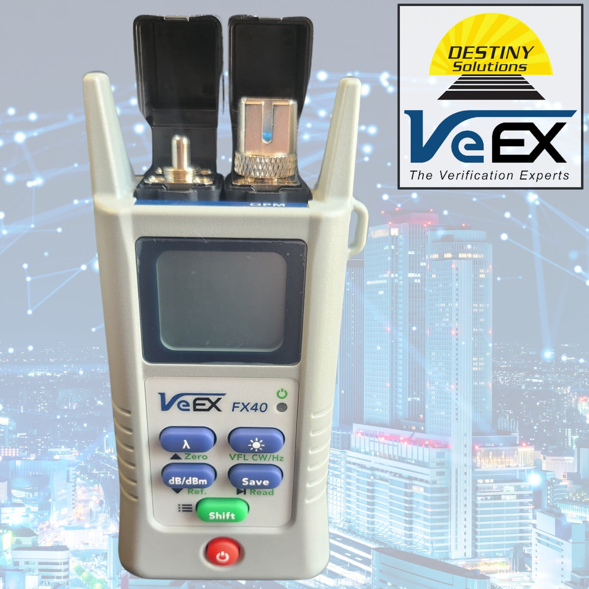 VeEX | Optical Power Meter (+25dBm to -50dBm) | #FX40 — Destiny Solutions