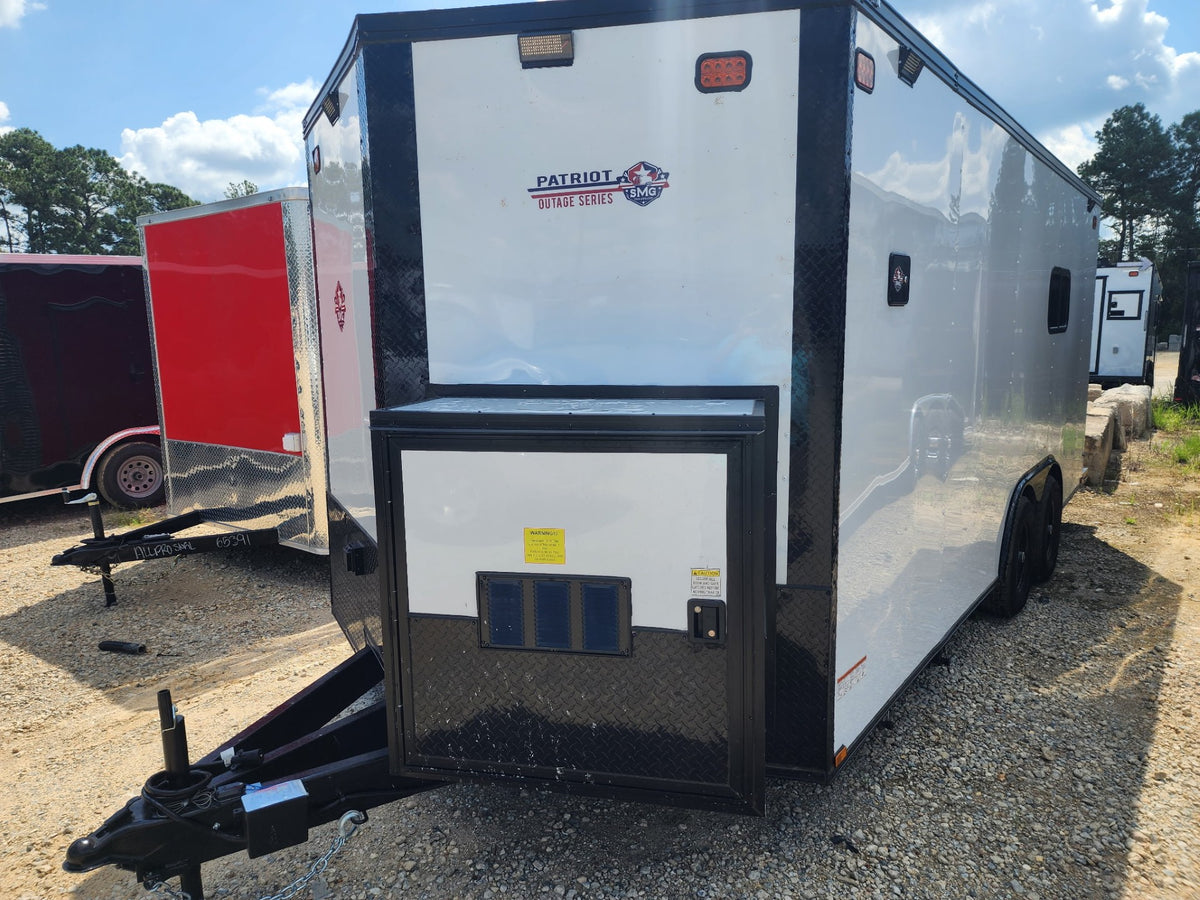 SMG TRAILERS | 8.5x18 V Nose Patriot Outage Fiber Trailer | #FST-8.5X1 ...