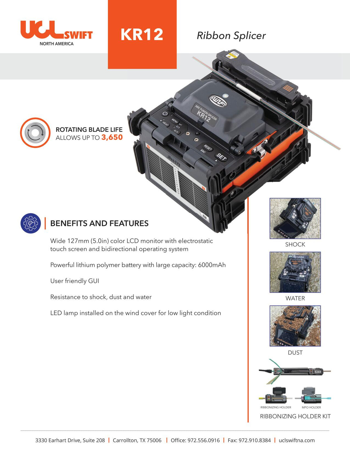 UCL SWIFT | Ribbon Fusion Splicer Kit | #SWIFT-KR12-KIT — Destiny Solutions